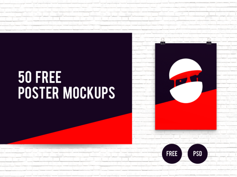 50 FREE Poster Mockups - Inkyy | Fiverr Designer