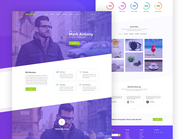 Digital Agency Free Adobe XD Web Template - Inkyy