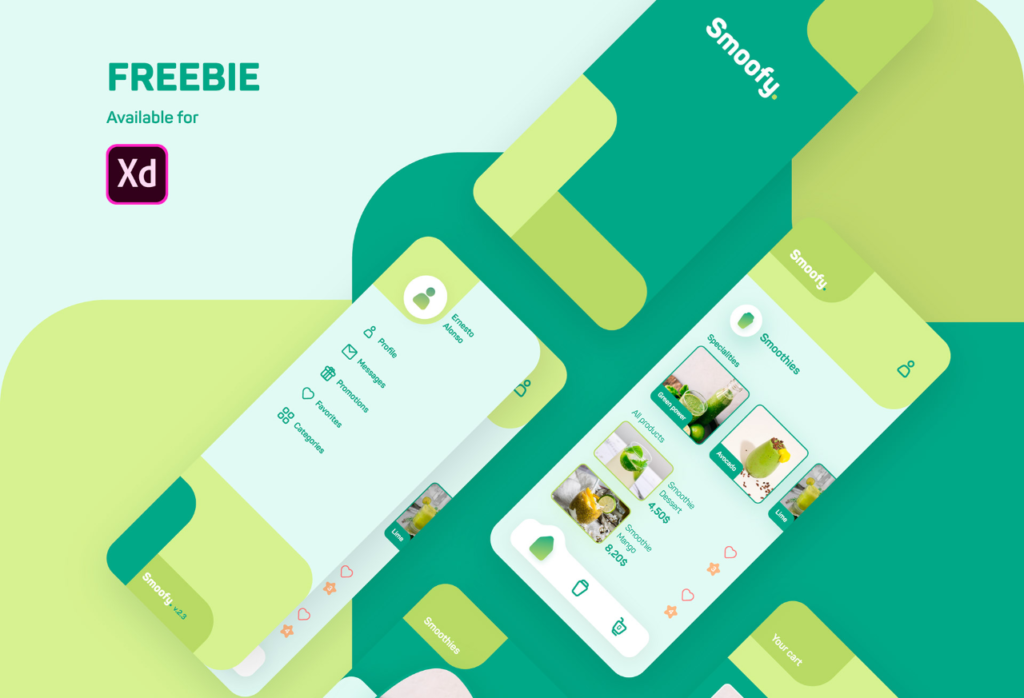 Smoothie Shop App UI Design Template - Inkyy Smoothie Shop App UI Design Template - Inkyy